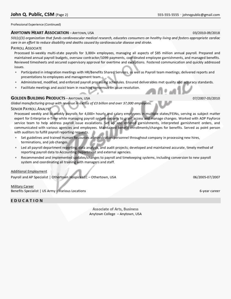 Scrum Master | The Résumé Clinic